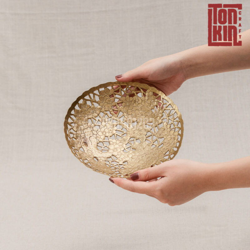 Carved Lotus Flower Tray – Decorative Tray - Tonkin Craft | Handicraft ...