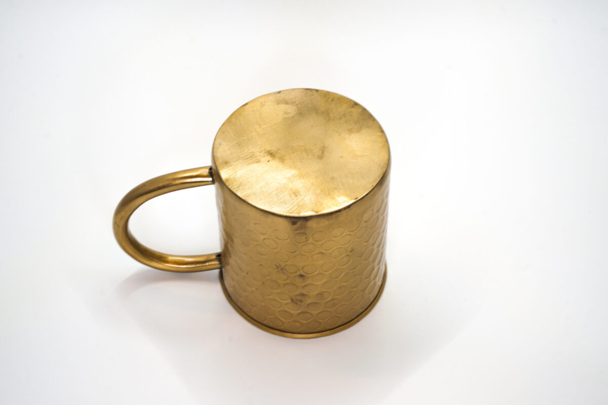 Big Hammered Brass Mug – Colosseum Brass Mug - Tonkin Craft ...